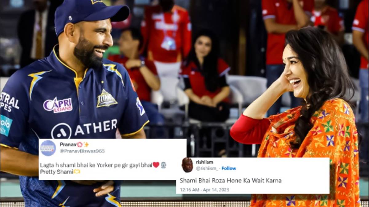 IPL 2023: 'लगता है शमी भाई के प्यार में', Mohammed Shami से मिलने पहुंची Preity Zinta, तो फैंस ...