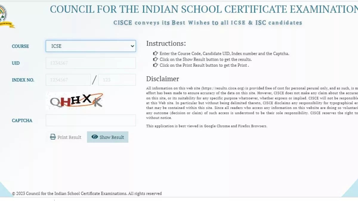 CISCE ISC ICSE Result 2023 LIVE Updates आईसीएसई आईएससी रिजल्ट cisceorg ...