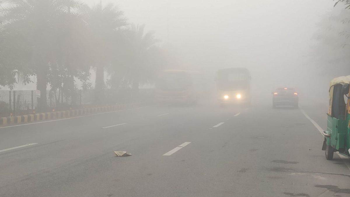 Gurugram Weather Update: घने कोहरे में लिपटी सुबह, कड़ाके की ठंड में ...