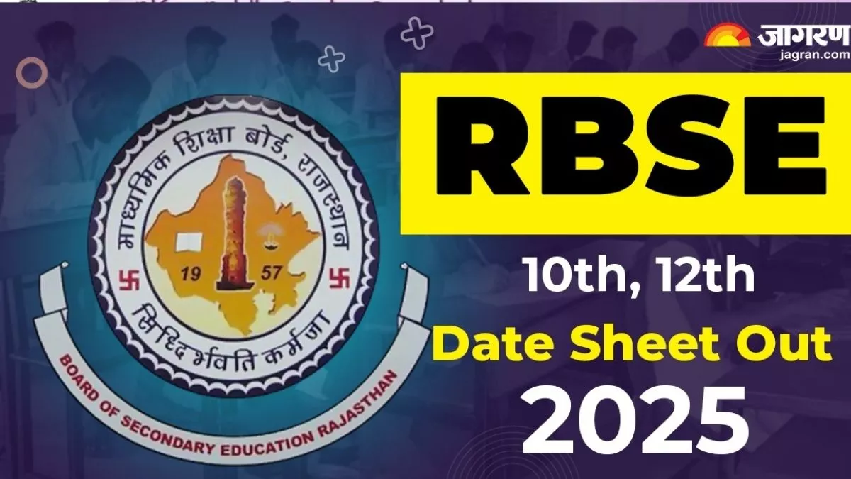 RBSE Date Sheet 2025 Out: राजस्थान बोर्ड एग्जाम टाइम टेबल जारी, 10वीं ...