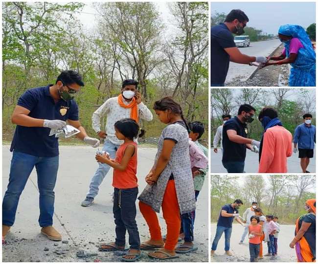 छुट्टी पर आया मेजर गरीबों की मदद में जुटा भोजन तैयार करने के बाद ...