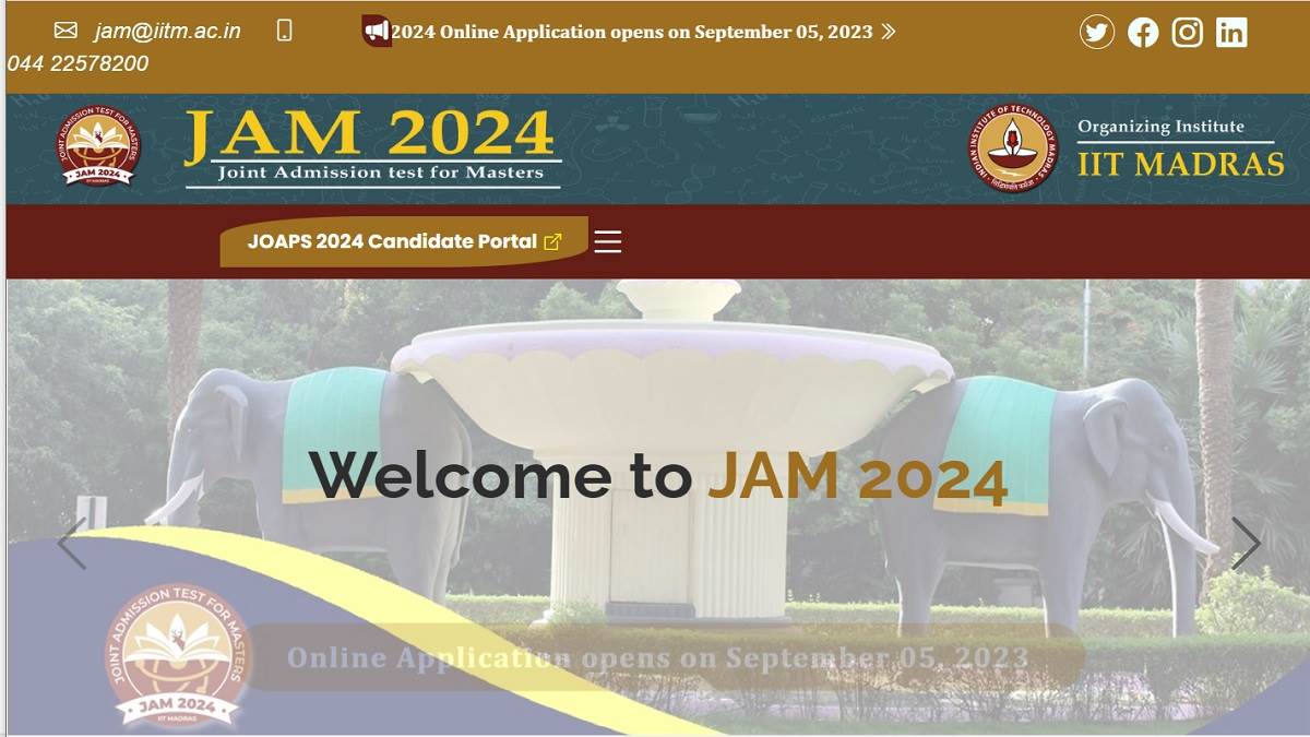 IIT JAM 2024: 11 फरवरी को आइआइटी मद्रास आयोजित करेगा जैम परीक्षा ...