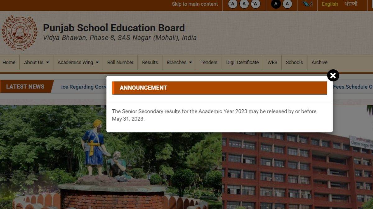 PSEB 12th Result 2023 Date: पंजाब बोर्ड 12वीं की रिजल्ट डेट घोषित, इस ... PSEB 12th Result 2023 Date: पंजाब बोर्ड 12वीं की रिजल्ट डेट घोषित, इस ...