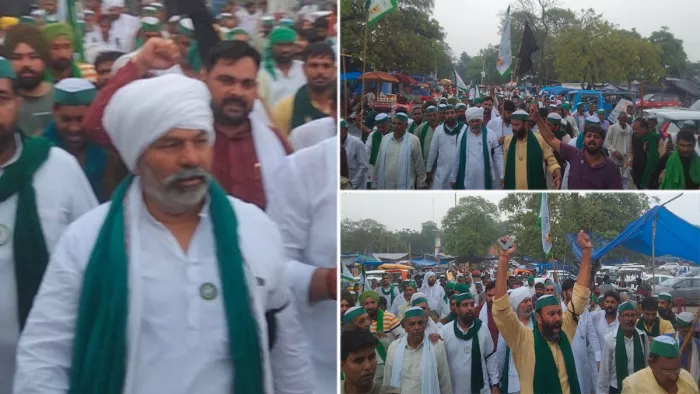 Agnipath Protest in PICS: हरिद्वार में राकेश टिकैत के नेतृत्‍व में ...
