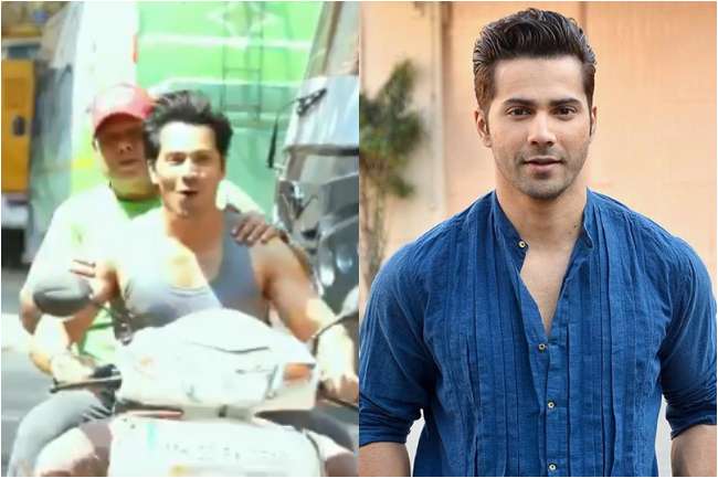 वरुण धवन ने बिना हेलमेट चलाई स्कूटी यूज़र ने कर दिया मुंबई पुलिस को टैग ...