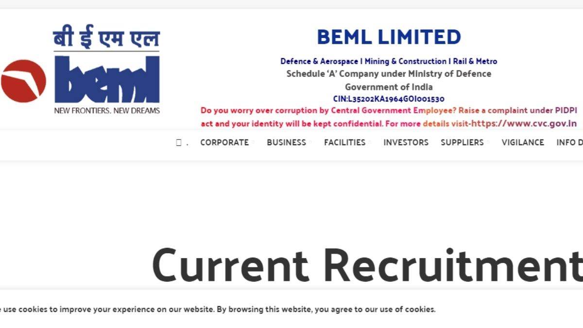 BEML Recruitment 2023: बीईएमएल ग्रुप सी भर्ती के लिए आज तक करें आवेदन ...