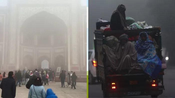 Agra Weather: आगरा में शीतलहर का कहर, छूटती रही कंपकंपी; कोहरे ने रोकी ...
