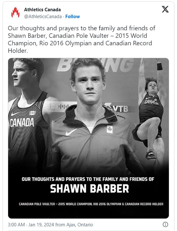 कौन हैं Shawn Barbe जिनकी 29 साल में हुई मौत; Olympic के पोल वॉल्ट में ...