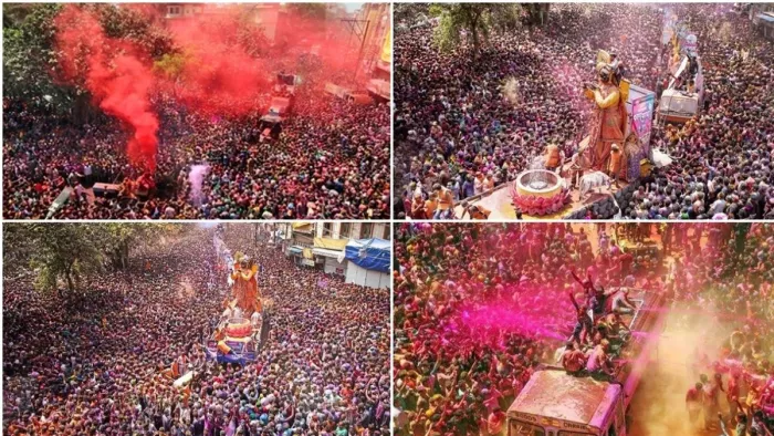 Ger Holi: रंगपंचमी पर रंगों से सराबोर हुआ इंदौर, ऐतिहासिक रंगारंग गेर ...