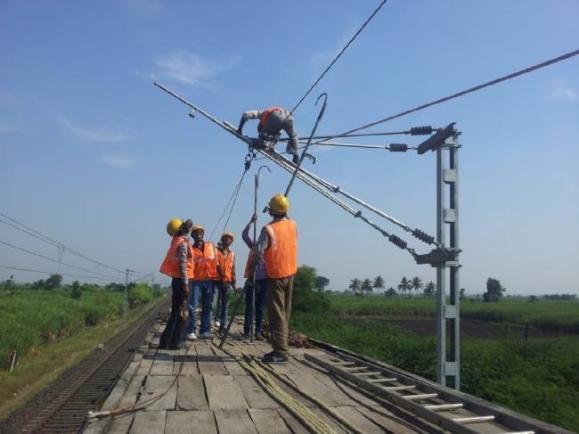लखनऊ की टीम ने लिया विद्युतीकरण का जायजा - Railway root electricity ...