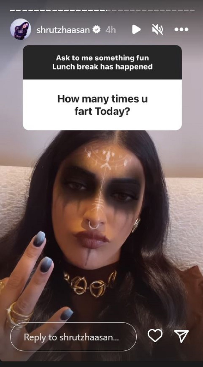 Shruti Haasan से इंस्टाग्राम यूजर ने पूछा- आप करती हो स्मोकिंग ...