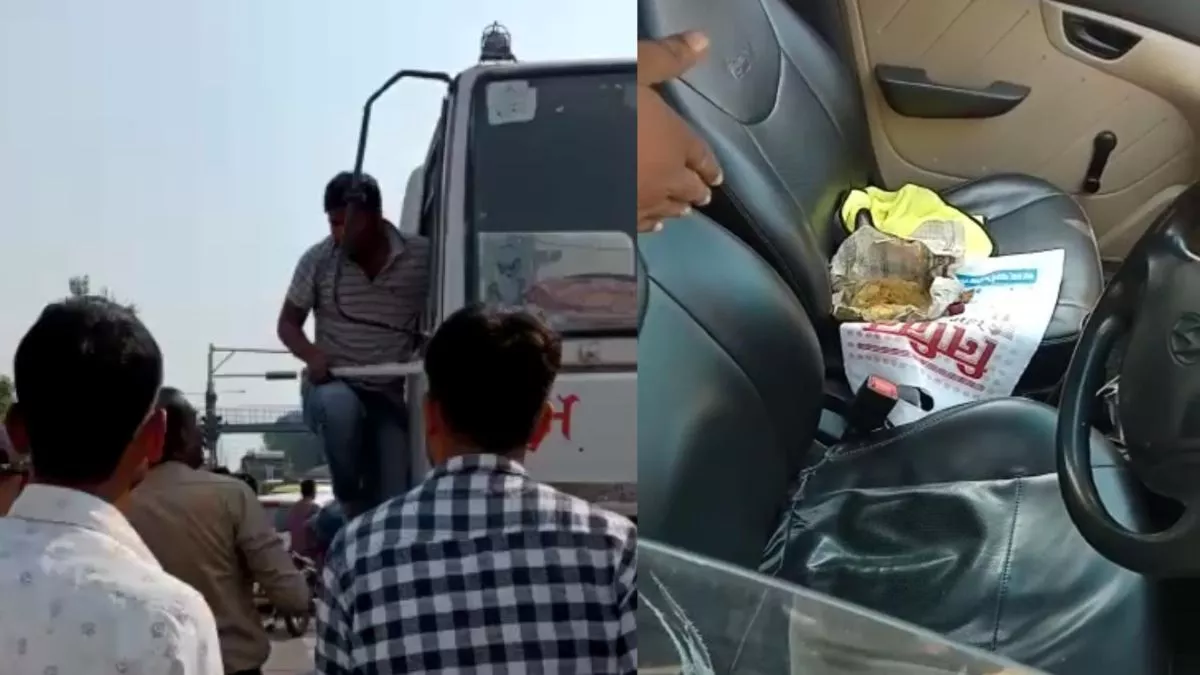 Lucknow: थाने के पास कार सवार ने डंपर चालक को लाठी से पीटा, 20 म‍िनट ...