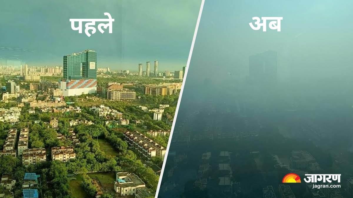 Delhi-NCR Air Pollution: एक शहर, दो तस्वीरें: 6 महीने में गैस चेंबर बना ...