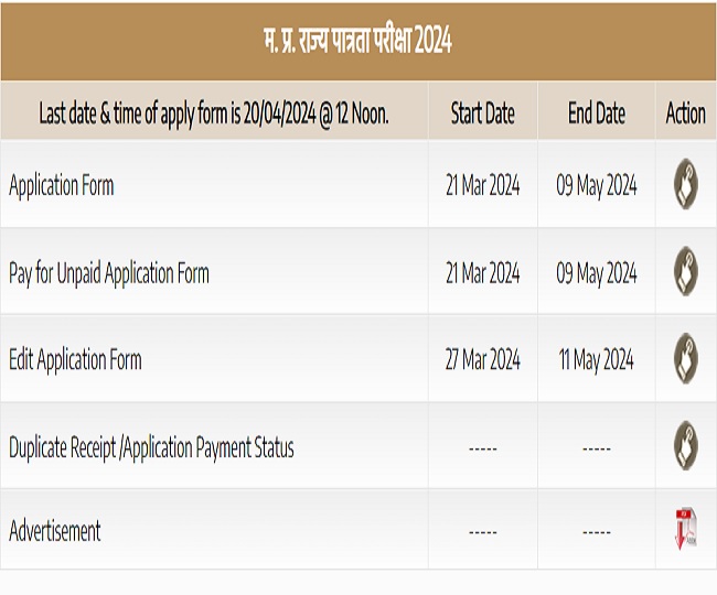 MP SET 2024: मध्य प्रदेश राज्य पात्रता परीक्षा के लिए एप्लीकेशन डेट ...