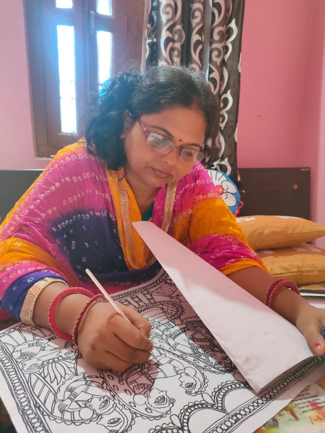 Ram Mandir Pran Pratishtha : दरभंगा की सुधा मिश्रा ने चित्रों में रची ...