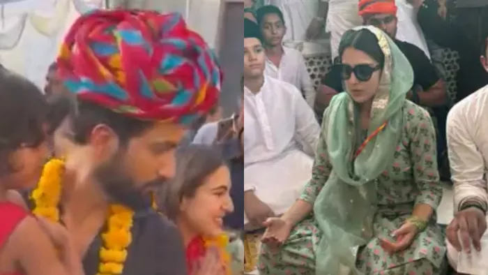अजमेर में ख्वाजा की दरगाह पहुंचे विक्की कौशल और सारा अली खान, 'जरा हटके ...