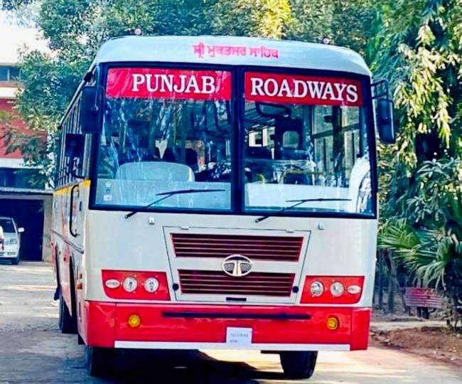 Punjab Roadways Logo Punjab Roadways Bus Ashok Leyland (Red) (33)