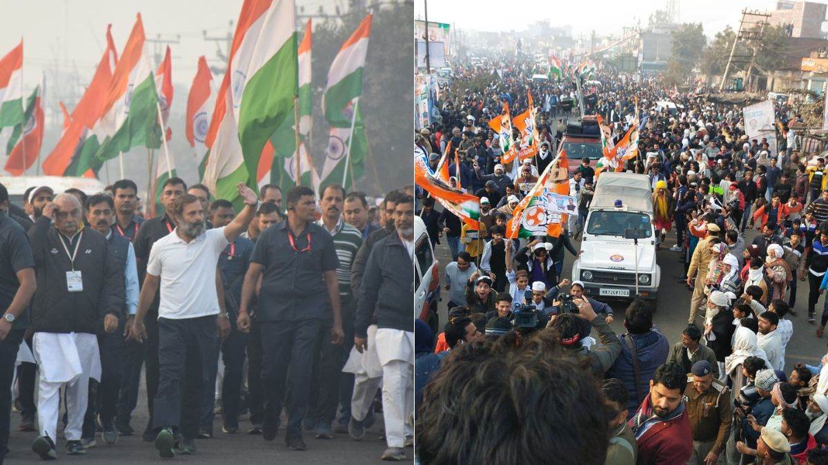 Nuh: राहुल गांधी की भारत जोड़ो यात्रा पहुंची नूंह, बच्चों और बुजुर्गों ...