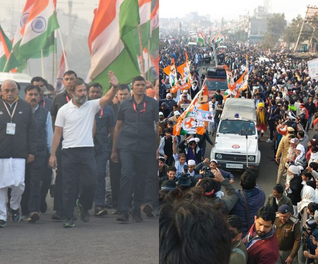 Nuh: राहुल गांधी की भारत जोड़ो यात्रा पहुंची नूंह, बच्चों और बुजुर्गों ...