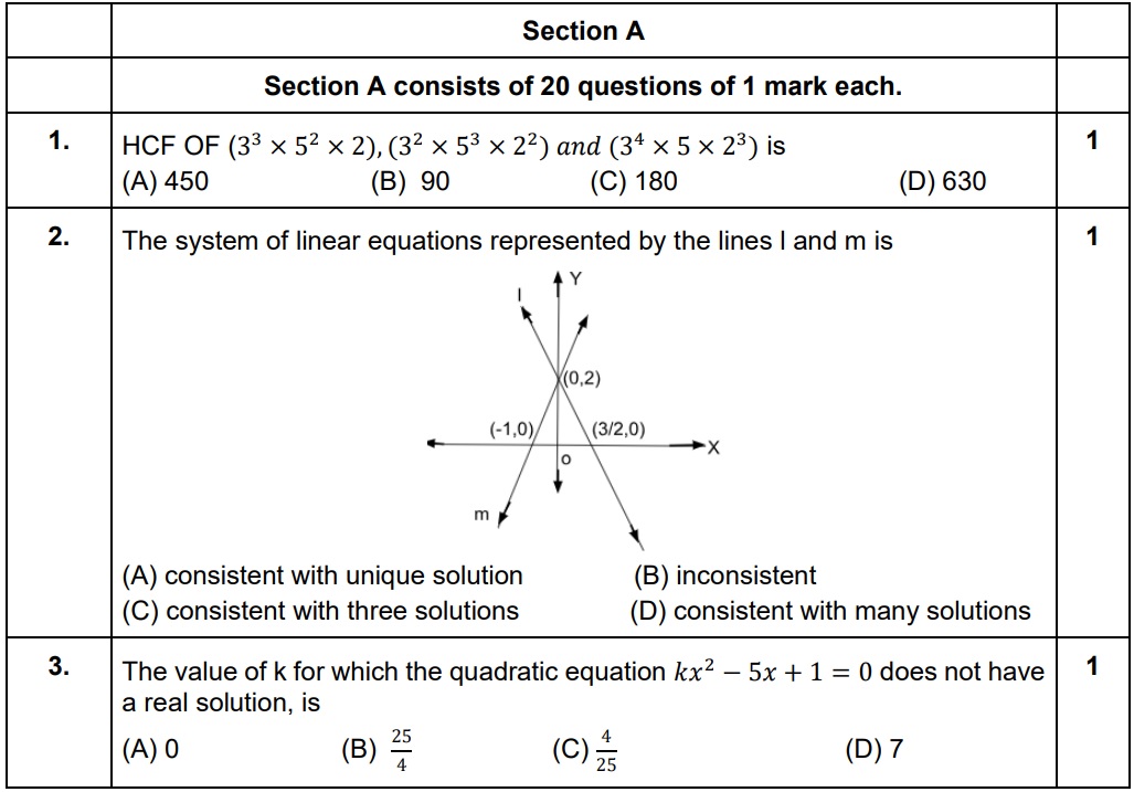 CBSE Maths Sample Paper 2024-25: सीबीएसई क्लास 10th सैंपल पेपर से ...