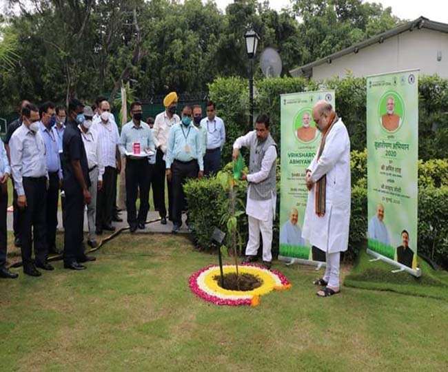 Vriksharopan Abhiyan 2020 गृहमंत्री ने किया पारसनाथ उद्यान का उद्घाटन ...