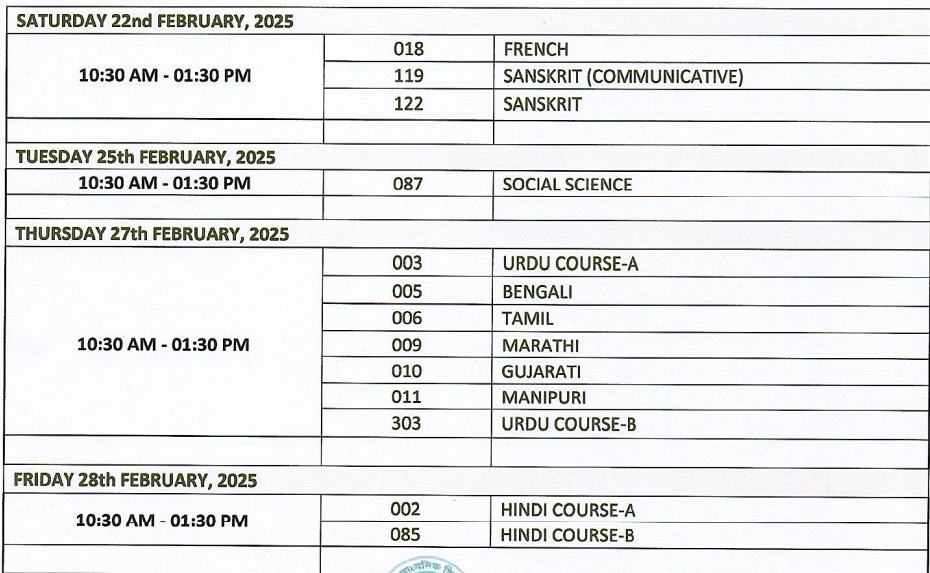 CBSE 10 Date Sheet 2025: जानें किस डेट में किस विषय की परीक्षा होगी ...