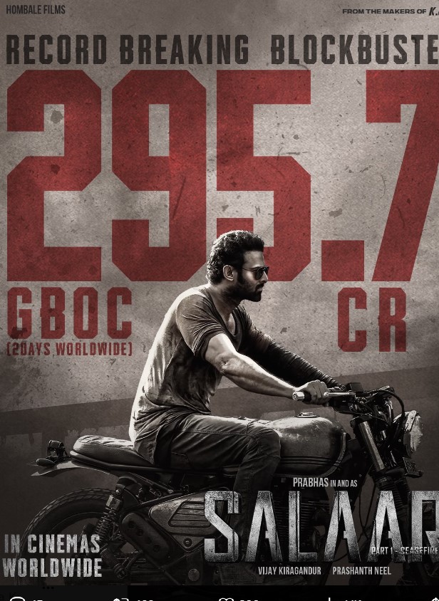 Salaar Worldwide Collection: 300 करोड़ क्लब में आने के लिए तैयार 'सालार ...