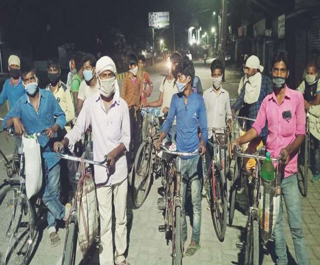 Bihar Lockdown Update: उधार की साइकिल से 40 मजदूर पहुंच गए यूपी से बिहार, वैशाली में हो गए क् ...