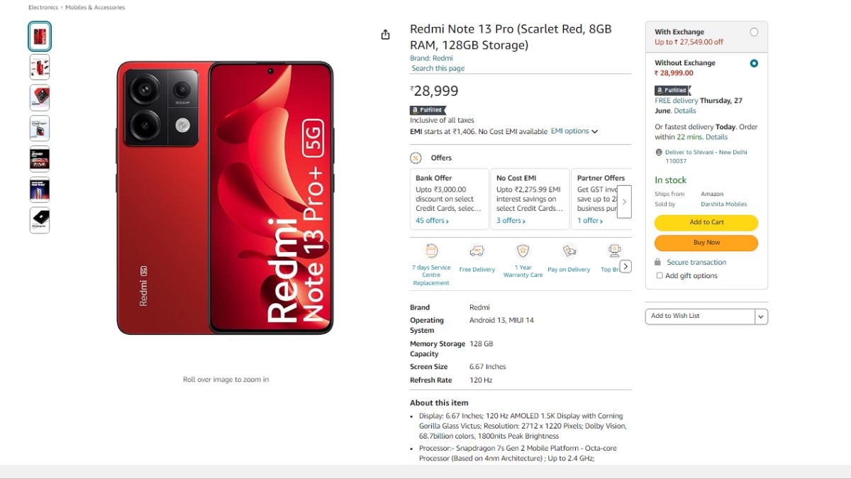 Redmi Note 13 Pro 5G नए कलर में हुआ लॉन्च, फटाफट चेक करें फोन का दाम ...