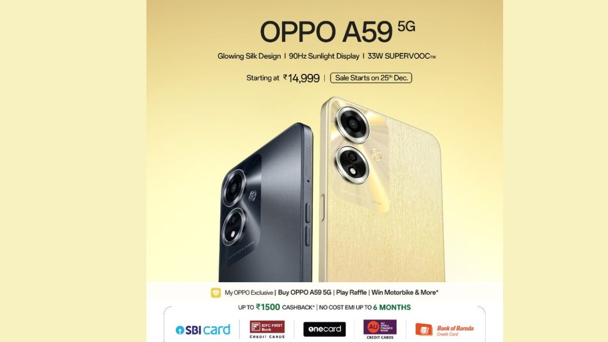 Oppo A59 5G: 5000mAh बैटरी और 13MP कैमरा वाले फोन की पहली सेल हुई लाइव ...