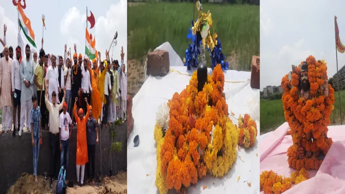 पहरावर की विवादित जमीन पर नवीन जयहिंद ने रखी भगवान परशुराम मंदिर की ...