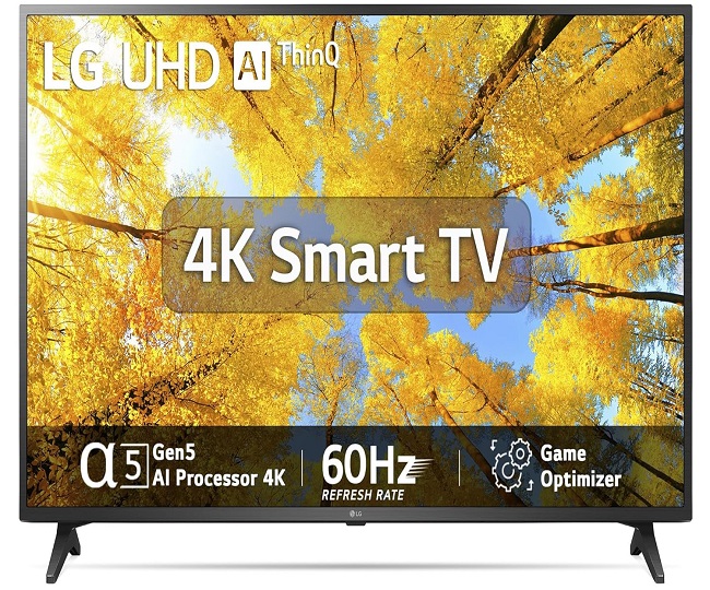 एलजी 43 Inch Smart TV 4k पर मिल रहा है 45 का बंपर डिस्काउंट ना छोड़े ...