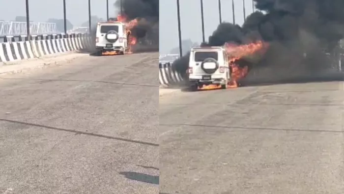 इंजन से धुआं निकला और धू-धू कर जलने लगी कार..., राजस्थान से अस्थियां ...