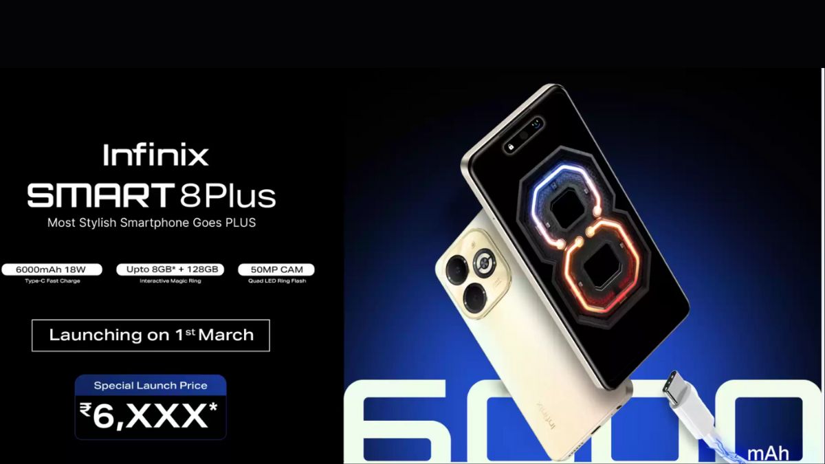 Infinix Smart 8 Plus: 6000mAh बैटरी फोन इस दिन हो रहा लॉन्च, 6 हजार ...