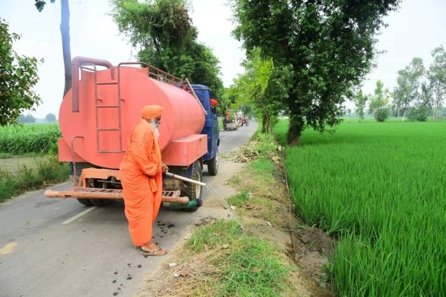 तलवंडी माधो की सड़क पर लगाए 400 पौधे