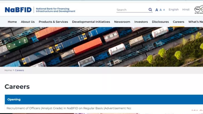 NABFID Recruitment 2023: नेशनल बैंक फॉर फाइनेंसिंग इंफ्रास्ट्रक्चर एंड ...