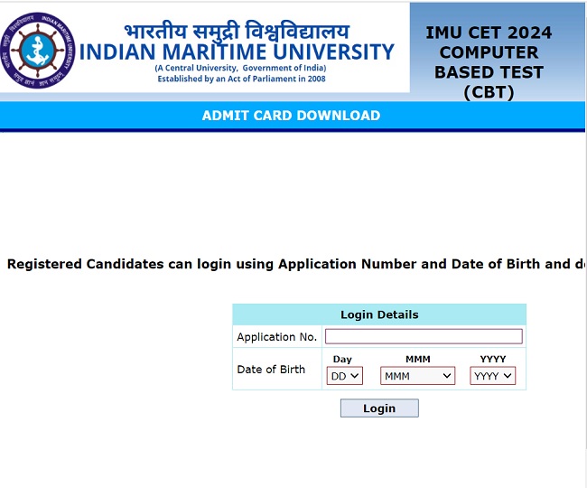 IMU CET Admit Card 2024: इंडियन मैरिटाइम यूनिवर्सिटी ने कॉमन एंटेंस ...
