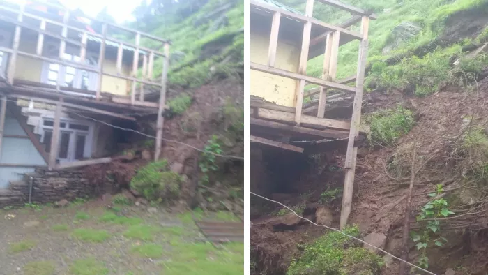 Himachal News: नेरवा के कुताह में भूस्‍खलन की चपेट में आया एक साल पहले ...