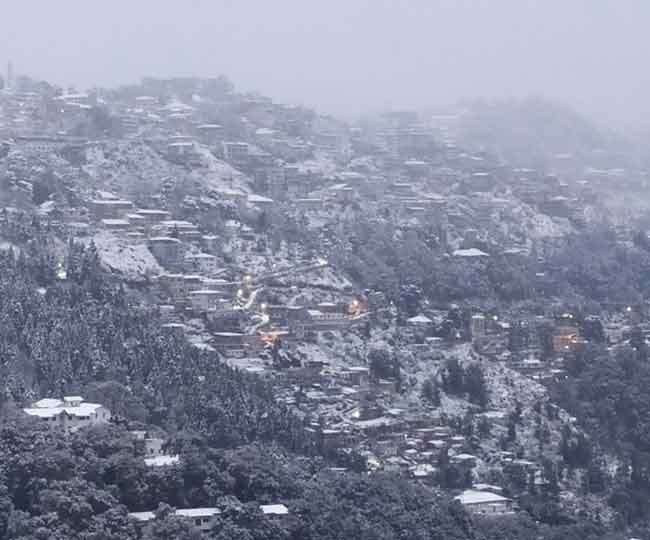 Uttarakhand Weather मसूरी सहित ऊंची चोटियों ने ओढ़ी बर्फ की चादर ...