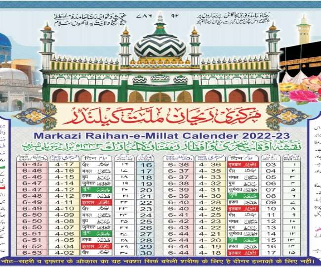 बरेली: आला हजरत दरगाह ने जारी किया रमजान का कैलेंडर, कब से शुरू होंगे ...