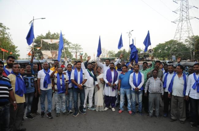 आंबेडकर संदेश रथ निकाला