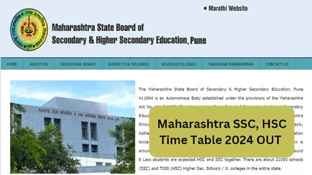 Maharashtra SSC, HSC Date Sheet 2024: महाराष्ट्र बोर्ड 10वीं, 12वीं ...
