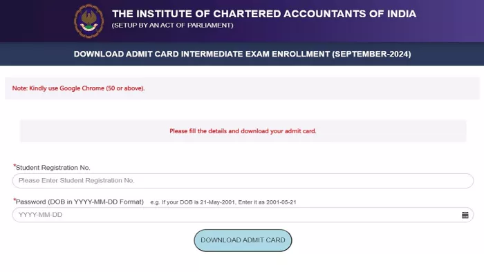 CA Inter Admit Card 2024: सीए इंटरमीडिएट परीक्षाओं के लिए प्रवेश पत्र ...