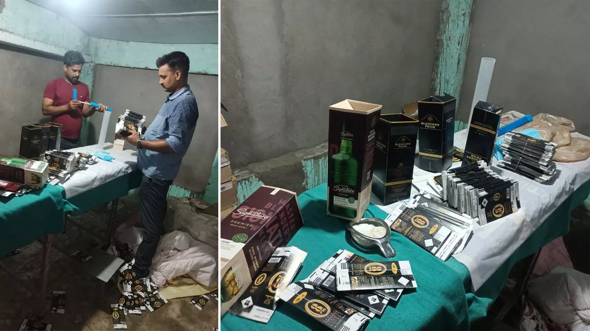 हाजीपुर में नकली शराब फैक्‍ट्री का भंडाफोड़, दवा दुकान की आड़ में चल ...