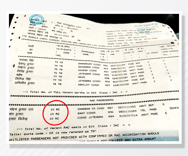 Garib Rath एक बर्थ खाली मगर मिडिल बर्थ पर भी 3 गरीब रथ यात्रियों को दे ...
