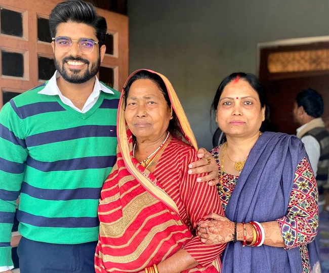 चिराग पासवान की बड़ी मां से मिलने पहुंचे सांसद प्रिंस राज, दाल-रोटी तो ...