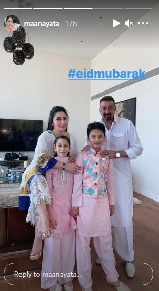 Sanjay Dutt ने परिवार के साथ दुबई में सेलिब्रेट की ईद, पत्नी मान्यता ...