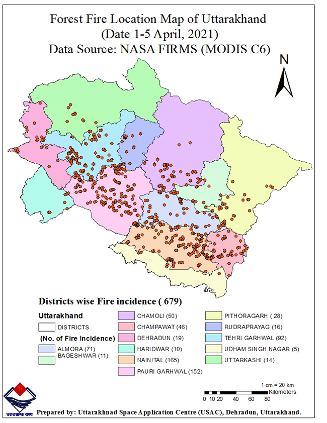 नासा के सेटेलाइट चित्रों ने बताया, उत्तराखंड के जंगलों में 22 दिन में ...