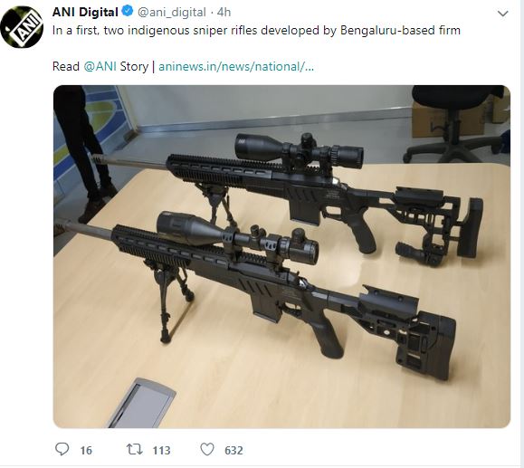 बेंगलुरु की इस कंपनी ने बनाया देश का पहला स्नाइपर राइफल, सेना करेगी ...