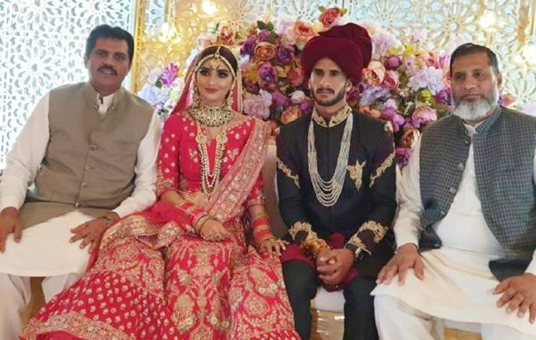 पाकिस्तानी क्रिकेटर हसन अली और हरियाणा की शामिया आरजू विवाह बंधन में ...